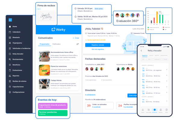 Worky Software Integral de Recursos Humanos | SIRH México